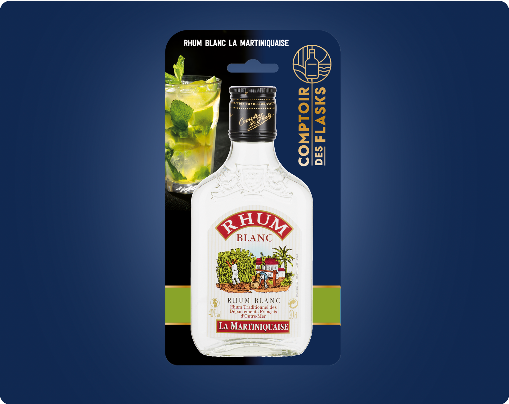 Le Rhum Blanc La Martiniquaise, le rhum blanc classique - Comptoir des Flasks