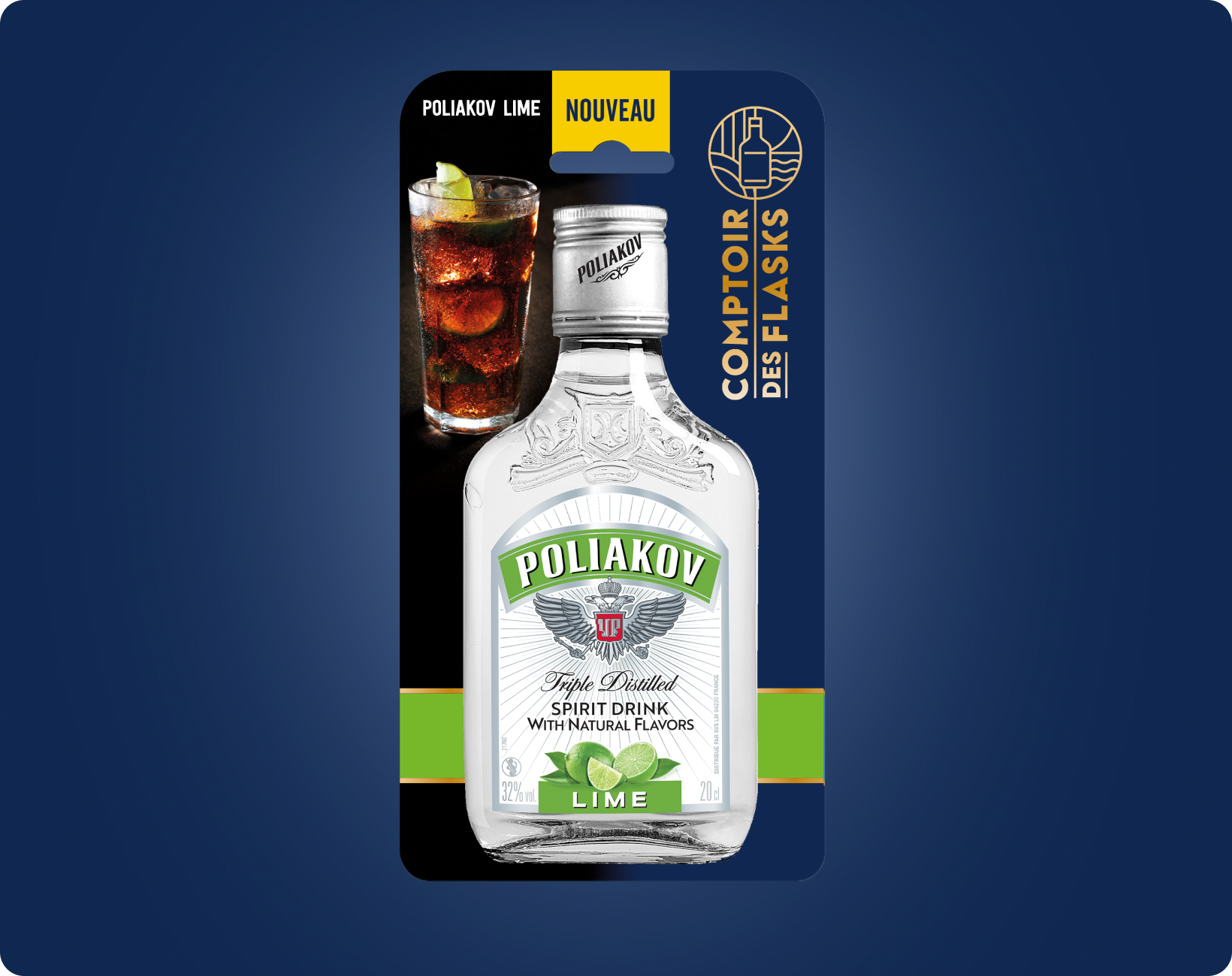 La Poliakov Lime, la vodka au citron - Comptoir des Flasks